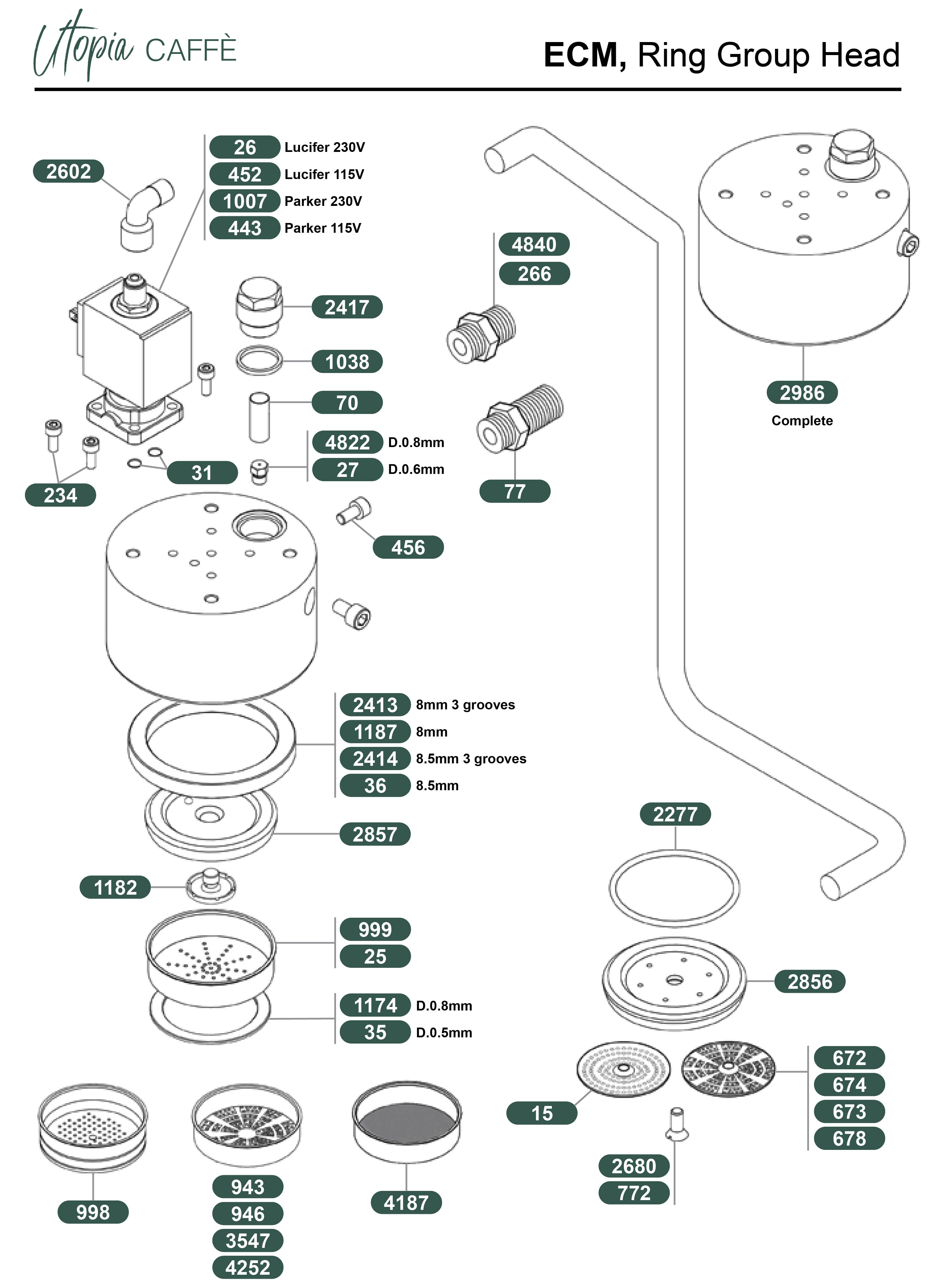 ECM, Ring Group Head